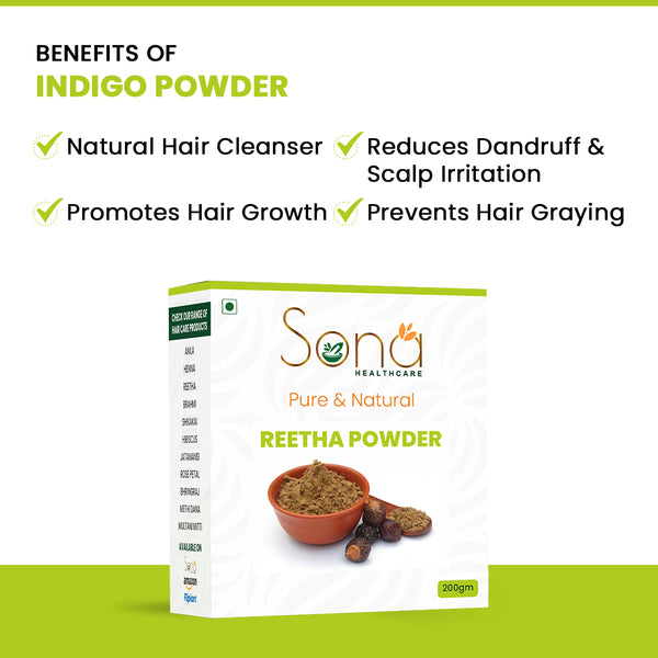 Sona Healthcare Natural 100% Pure Organic Aritha/Reetha Powder, 200 g ...